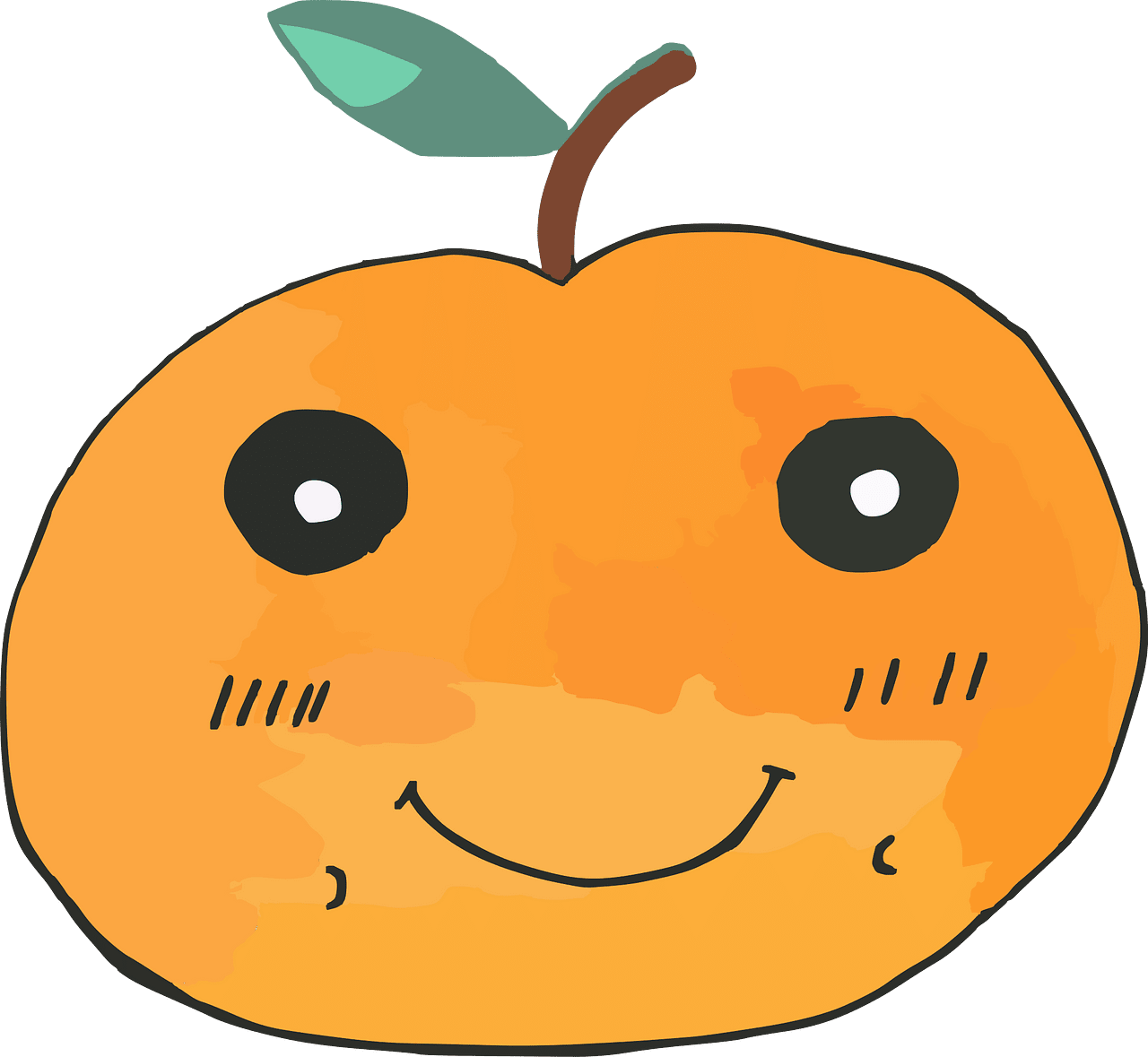 how to draw a funny orange