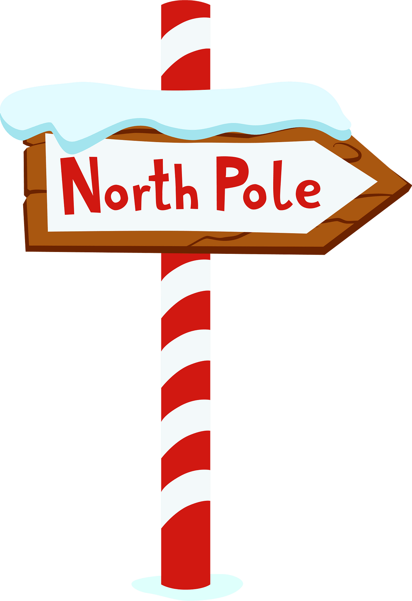North pole sign Free vector clipart images on creazilla