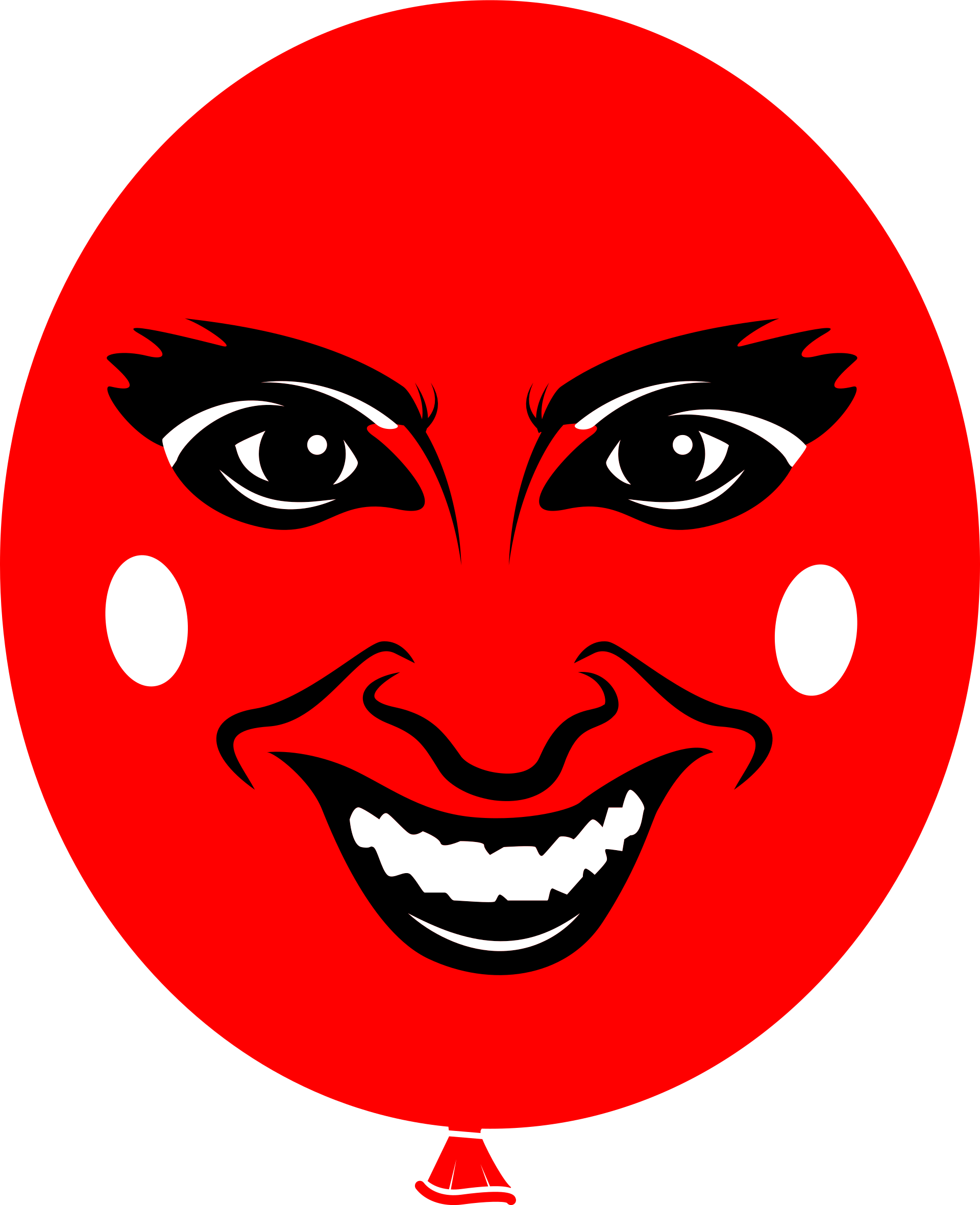 Balloon with face Free vector clipart images on creazilla
