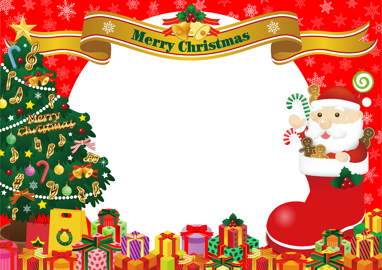 Christmas frame Free vector clipart images on creazilla