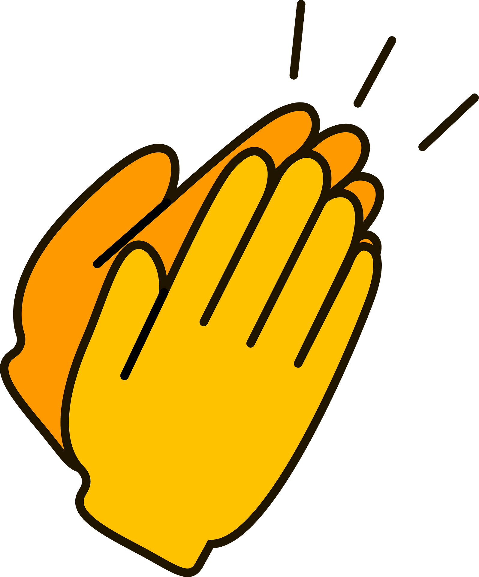 Clapping hands Free vector clipart images on creazilla
