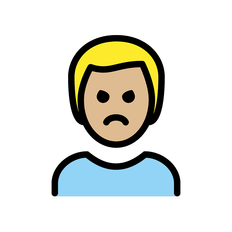 Man pouting - Free vector emoji on creazilla.com Man pouting - Free vector emoji on creazilla.com