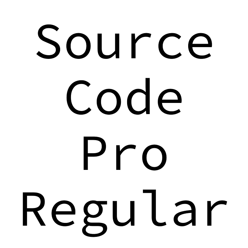 Source Code Pro Regular - Free fonts on creazilla.com