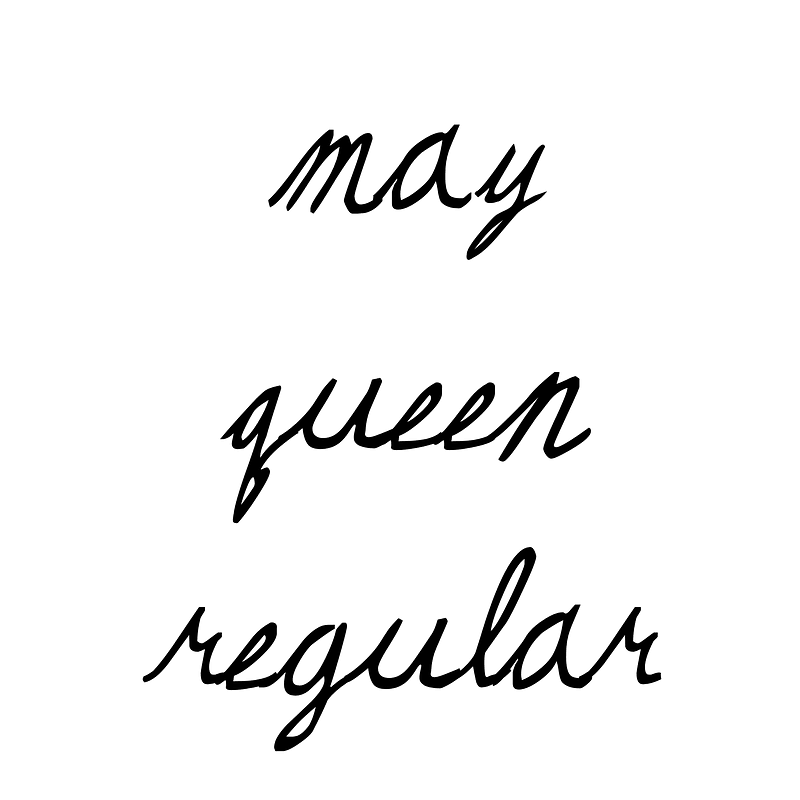 May Queen Regular Free Fonts On