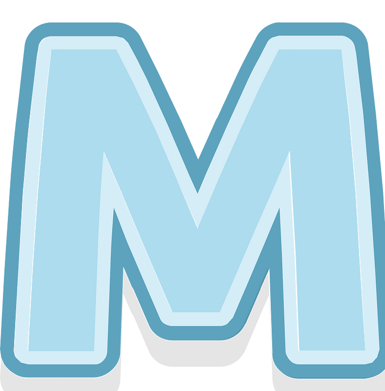 Blue letter m - Free vector icons on creazilla.com Blue letter m - Free vector icons on creazilla.com