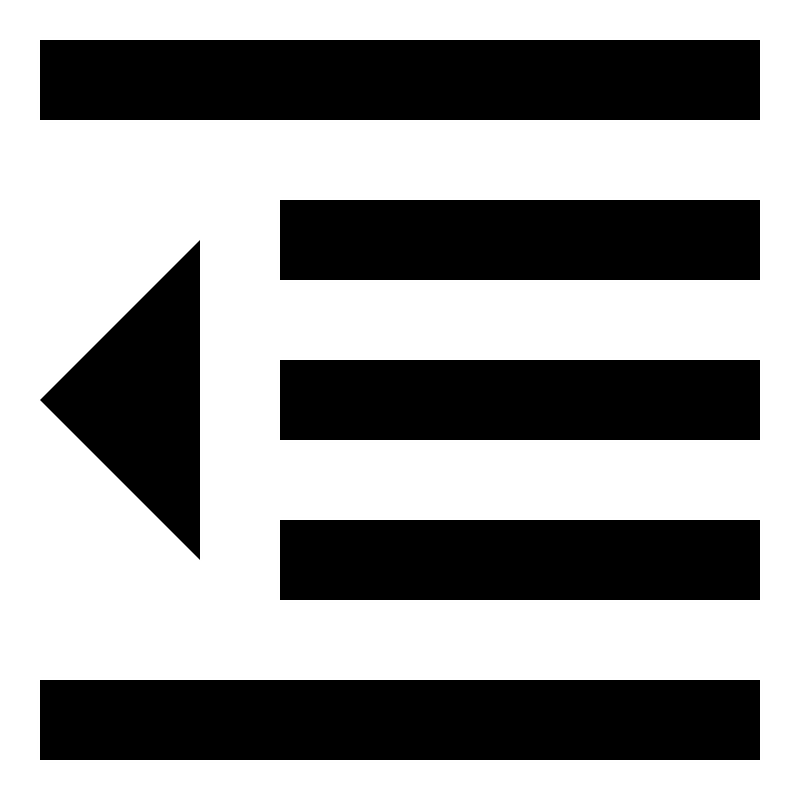 Indent-decrease - Free vector icons on creazilla.com