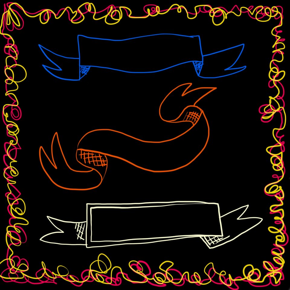 Banners frames design elements - Free Stock Illustrations | Creazilla