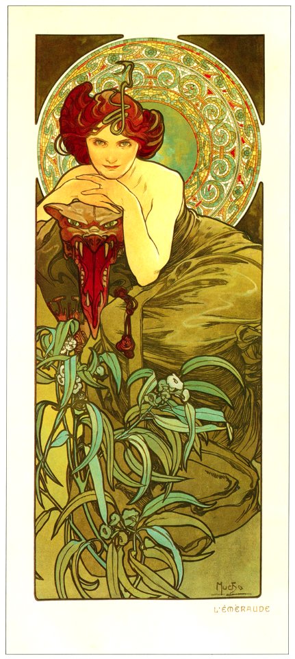 Alphonse Mucha – LES PIERRES PRECIEUSES: L’EMERAUDE [from Alphonse ... Alphonse Mucha – LES PIERRES PRECIEUSES: L’EMERAUDE [from Alphonse ...