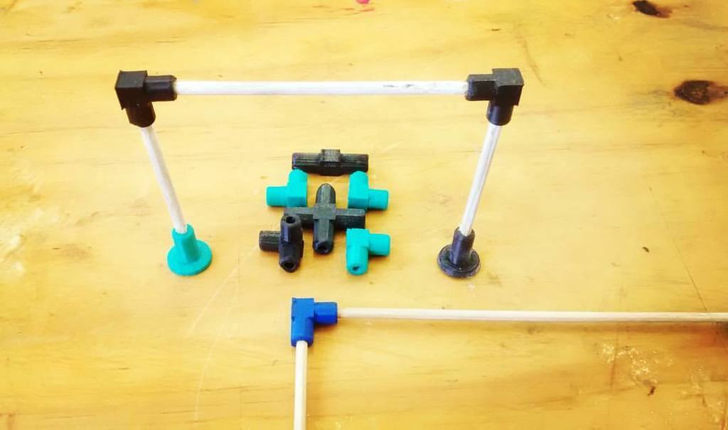 Bamboo skewer join - Free 3d model on creazilla.com