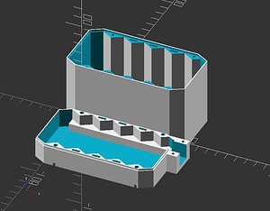 18650 Parametric Hex Cell Battery Pack Holder - Free 3d model on creazilla.com